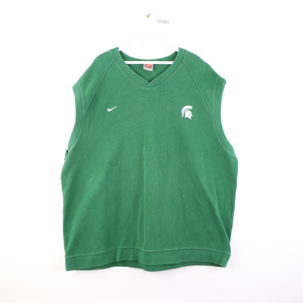 Nike Michigan State University Sweater Vest Green - Gem